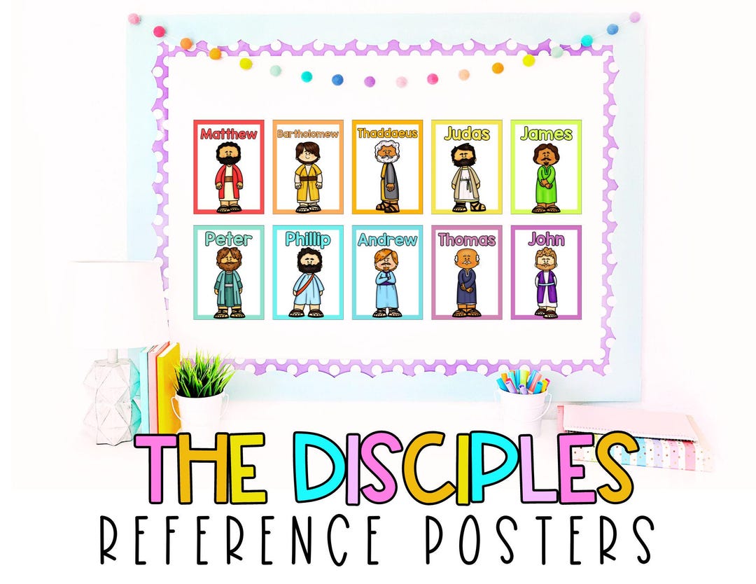 Sunday School Curriculum | Color Posters of Jesus and Disciples | Bible ...