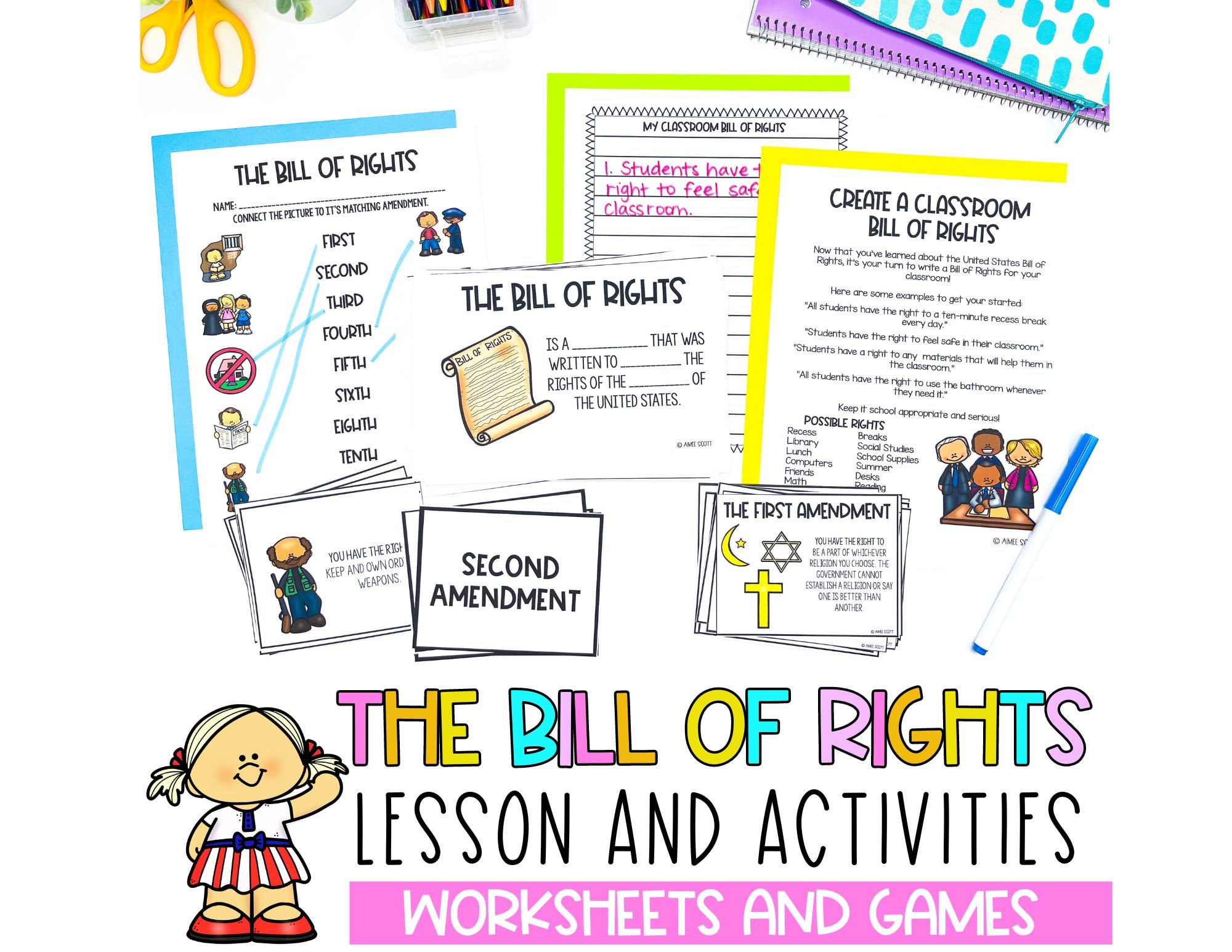 Bill of Rights Lesson | US History | Constitution Day | Elementary ...