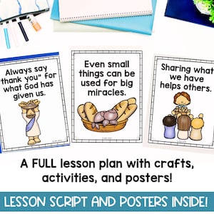 Jesus Feeds the 5000 Craft, Homeschool, Sunday School Lesson, Stories ...