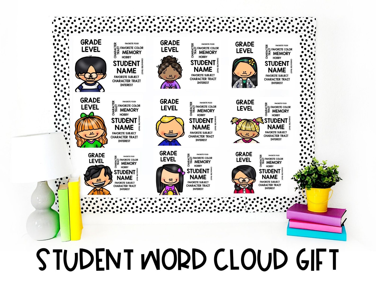 Editable End of the Year Gifts for Students Word Cloud | Classroom ...