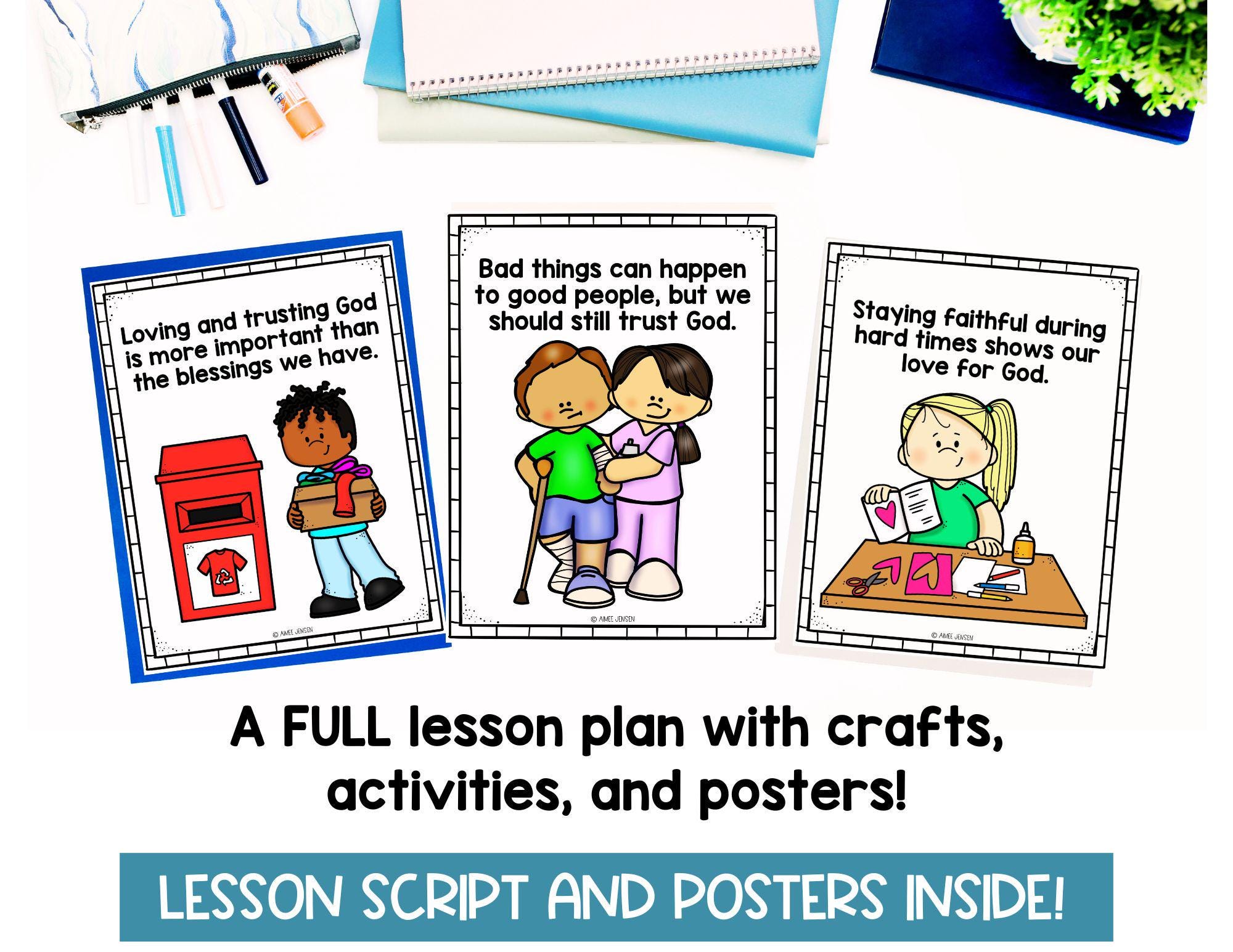 The Story of Job Bible Lesson for Little Kids, Homeschool, Sunday ...