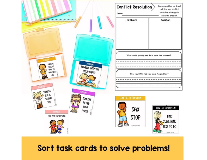 Conflict Resolution Situation Cards | Morning Meeting Activities ...
