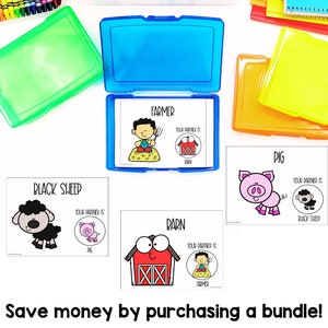 EDITABLE Farm Animals Partner Pairing Cards | Classroom Decor ...