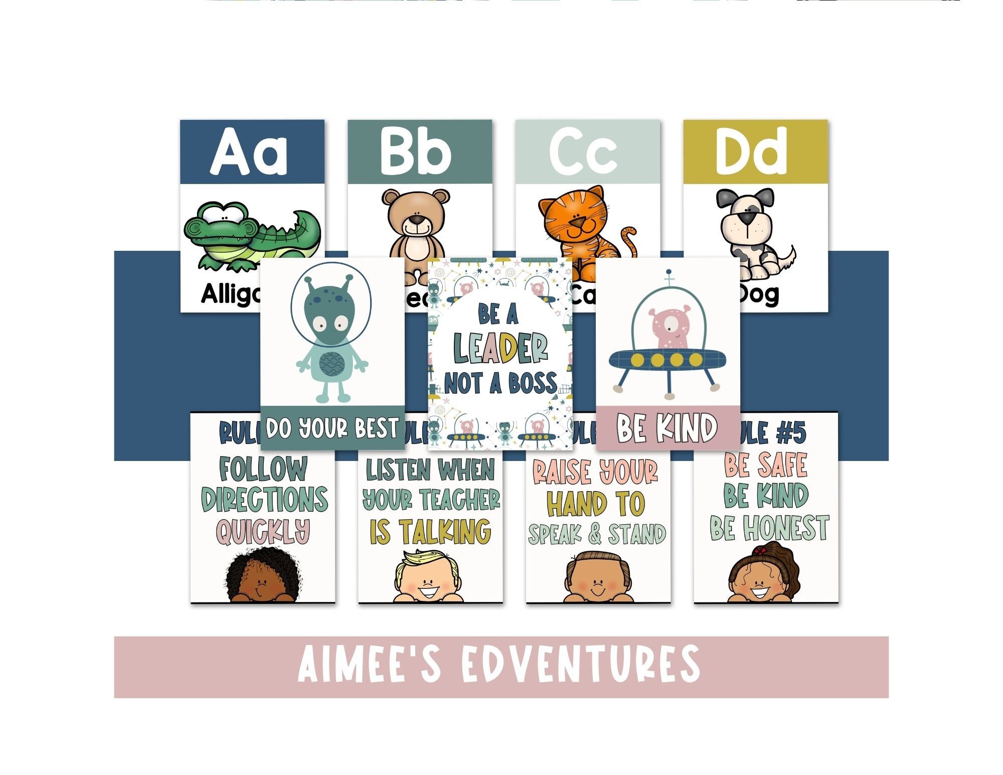 Space Classroom Decor Bundle Editable Classroom Transformation ...