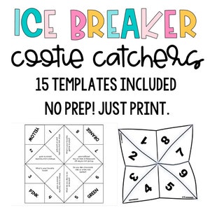 First Day of School | Get to Know You Game| Cootie Catcher Game ...