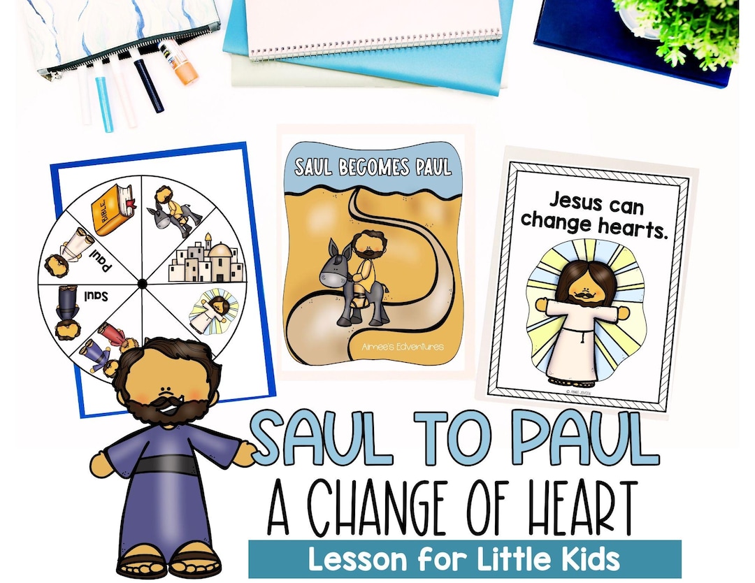 Saul Becomes Paul Bible Lesson for Little Kids, Homeschool, Sunday ...