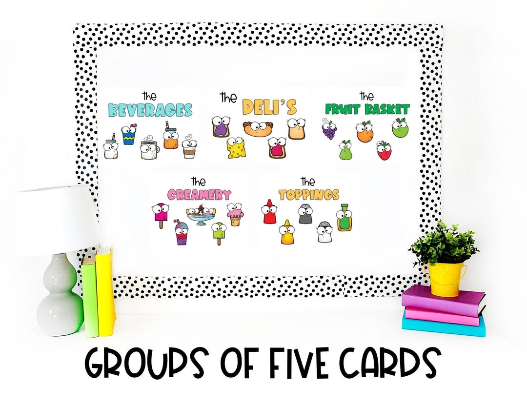 Small Group of 5 Group Food Partner Pairing Cards - Etsy