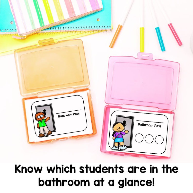 Bathroom Pass | Restroom Passes Printable | Classroom Management - Etsy
