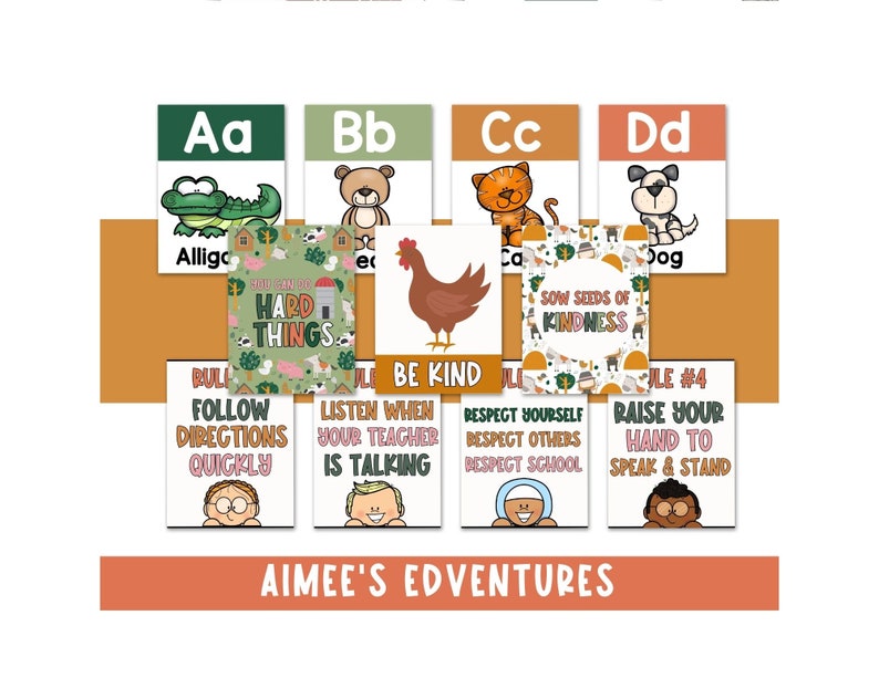 Farm Classroom Decor Bundle | Editable Classroom Transformation ...