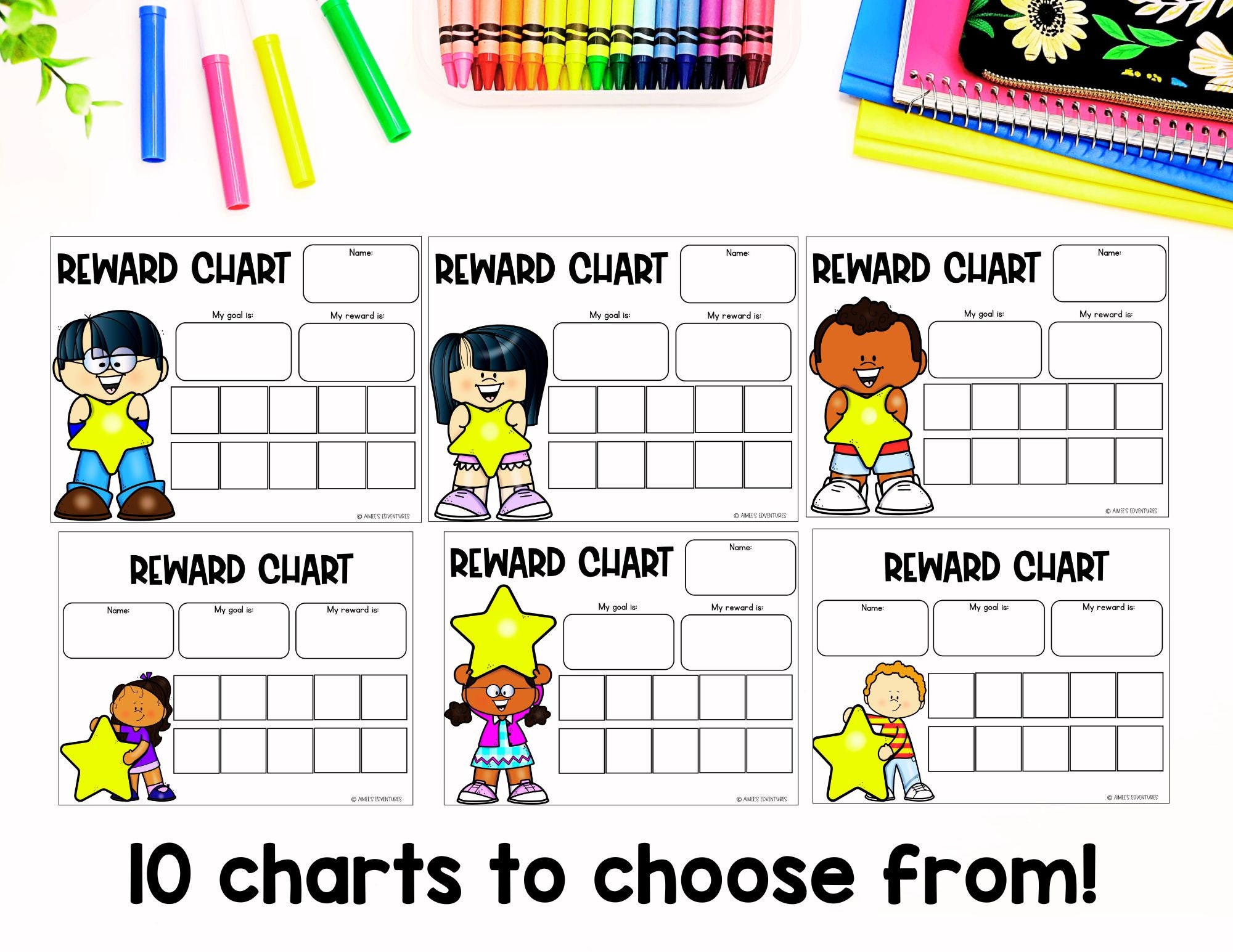 Reward Charts Printable | Classroom Management | Goal Setting Sheets ...