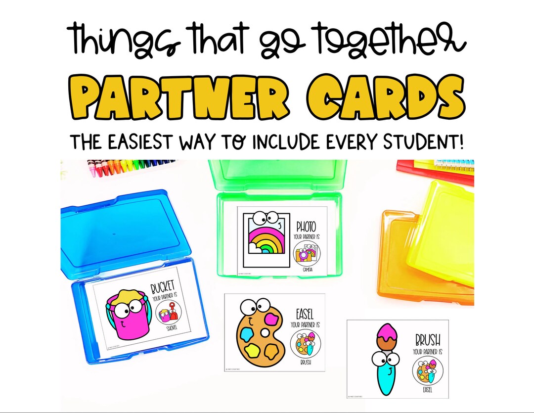 Things That Go Together Pairing Cards | Classroom Decor | Classroom ...