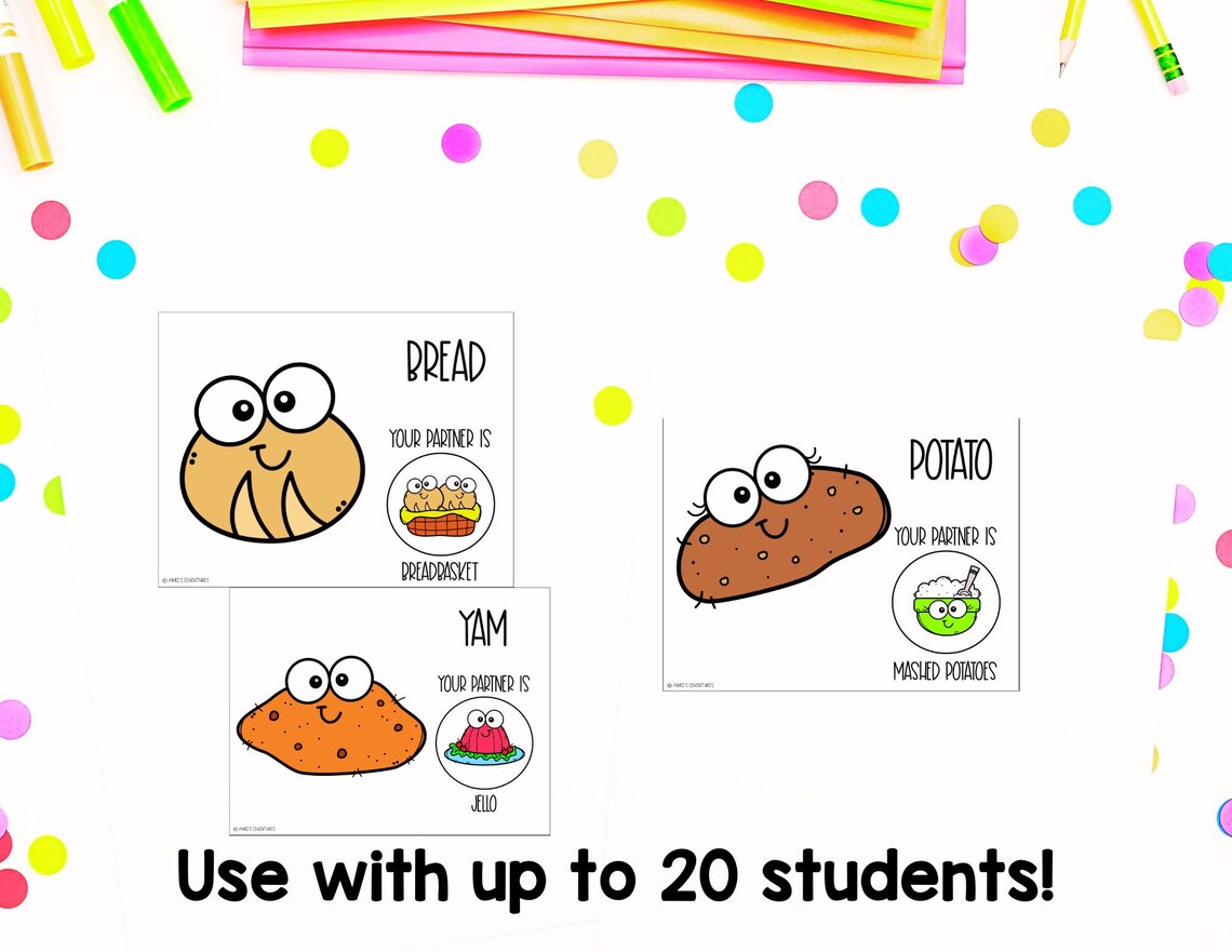 Thanksgiving Pairing Cards Classroom Decor Classroom Decor Classroom ...