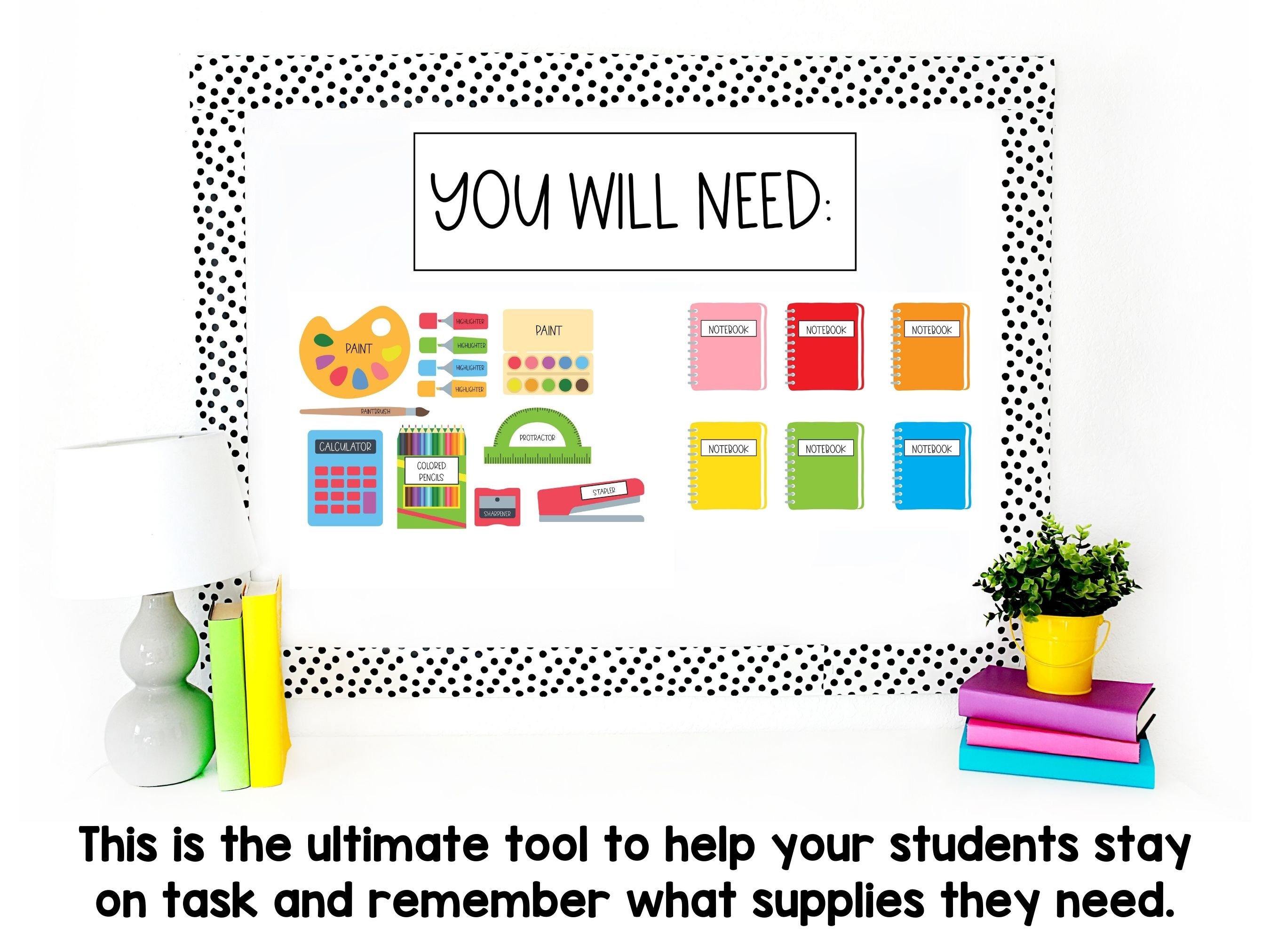 Visual Supply Cards for Classroom Directions | Back to School ...