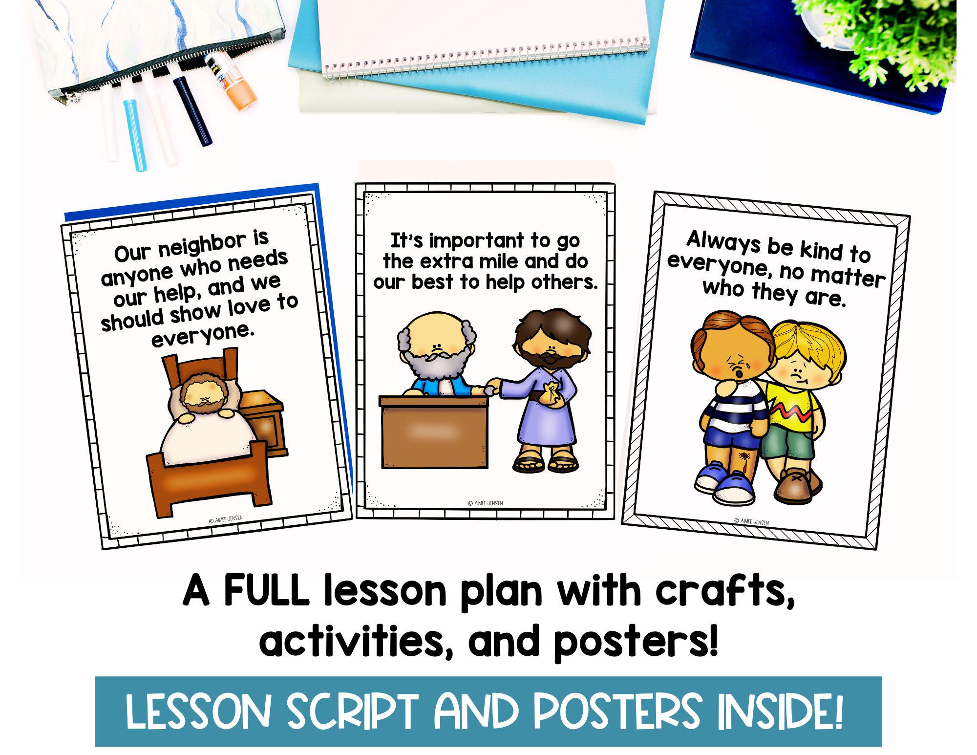 The Good Samaritan Bible Lesson for Little Kids, Homeschool, Sunday ...