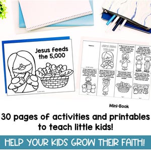 Jesus Feeds the 5000 Craft, Homeschool, Sunday School Lesson, Stories ...