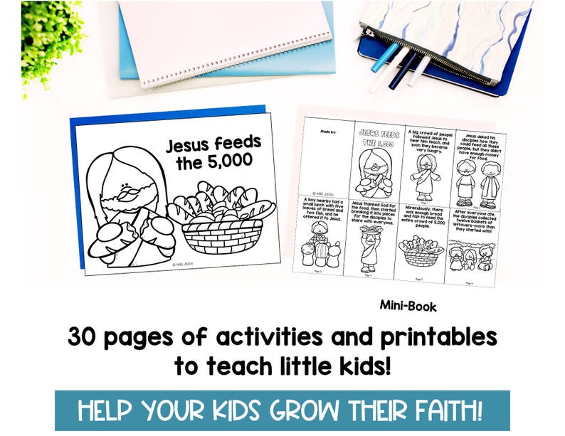 Jesus Feeds the 5000 Craft, Homeschool, Sunday School Lesson, Stories ...