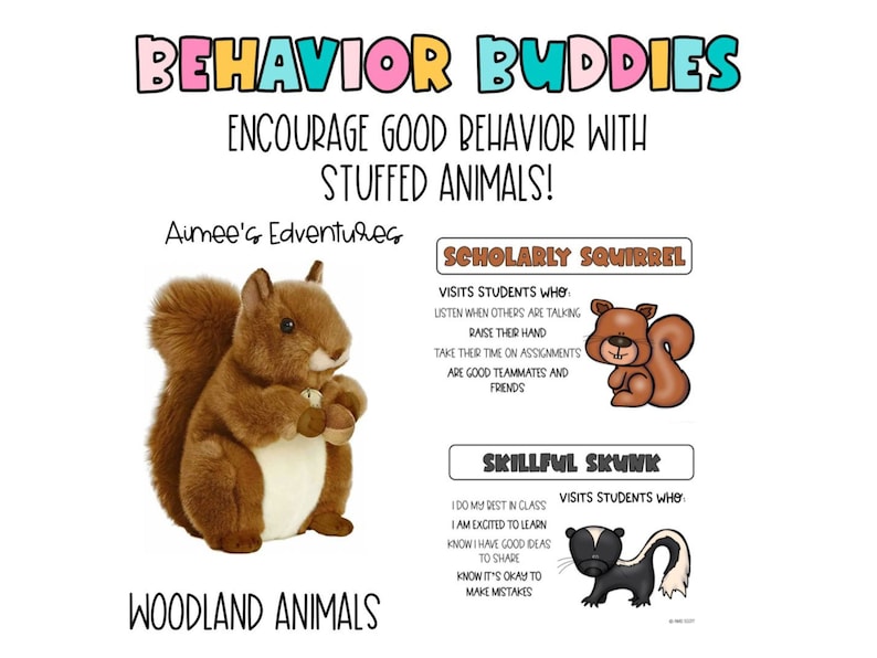 PBIS Pals Forest Animal Pack Classroom Decor Behavior - Etsy