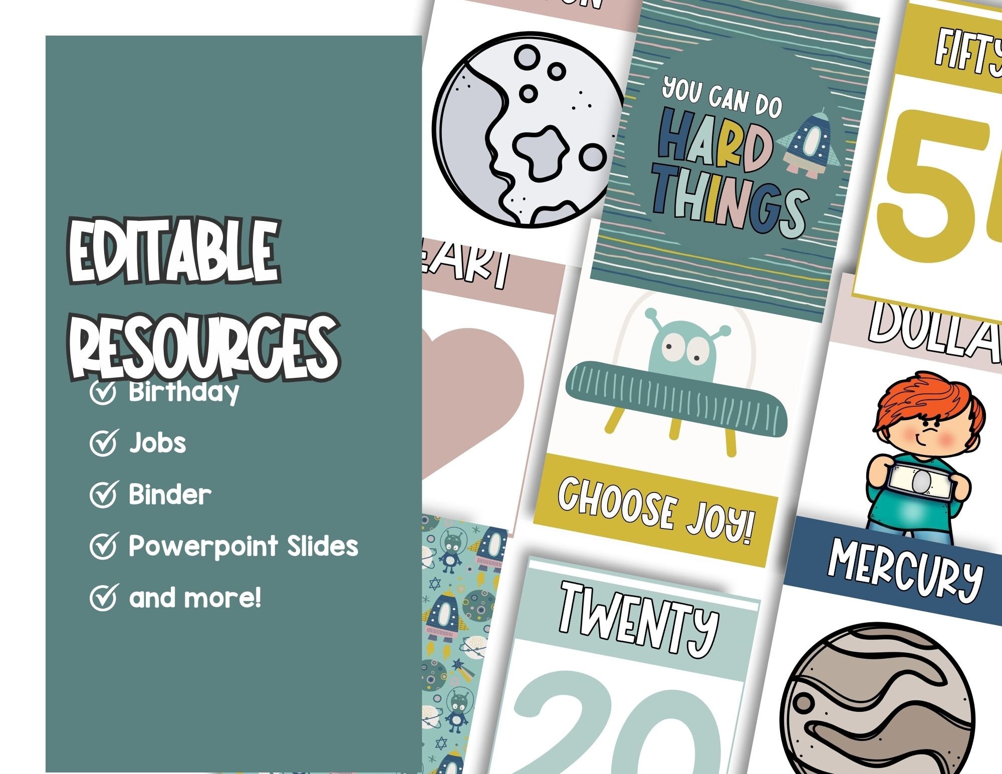 Space Classroom Decor Bundle Editable Classroom Transformation ...