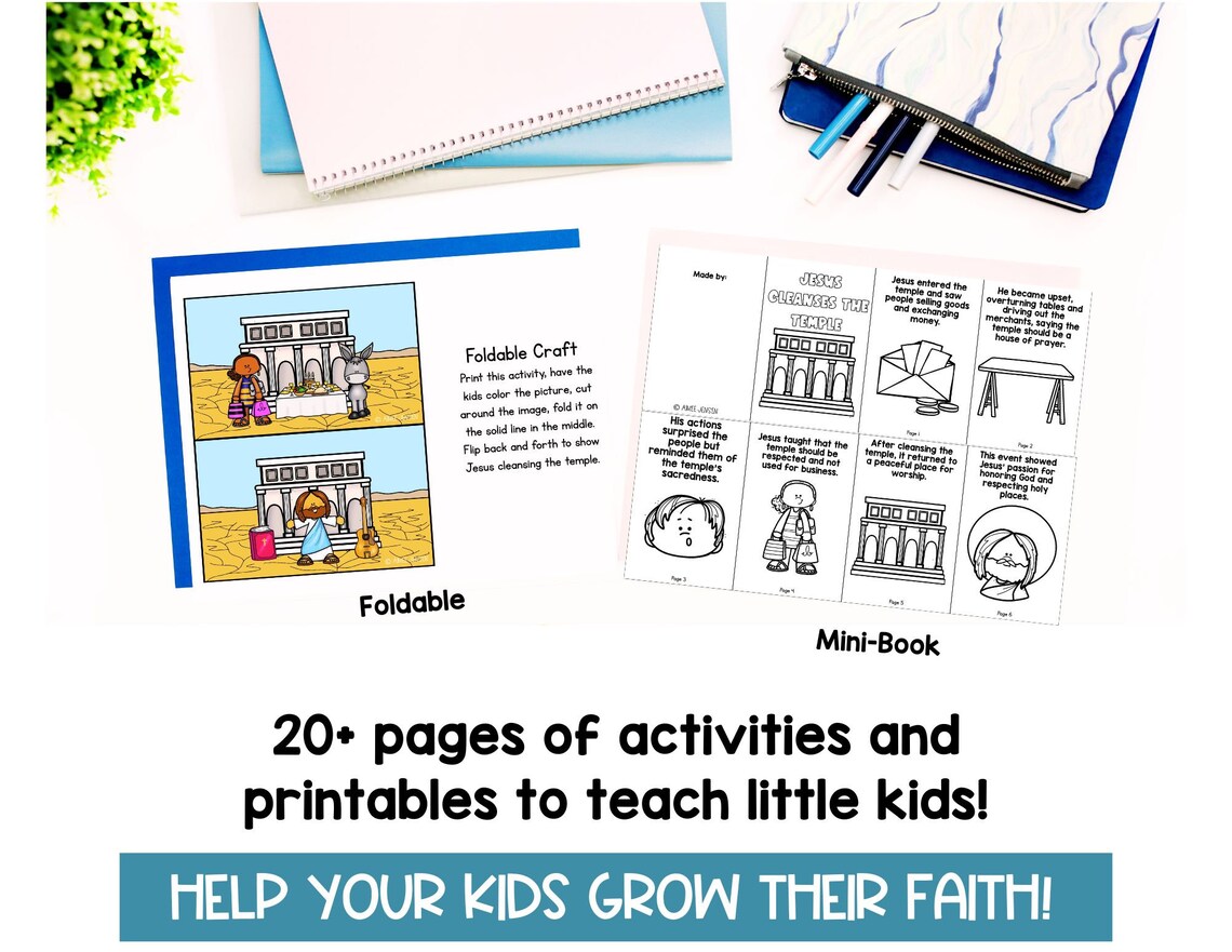 Interactive Bible Lesson for Kids: Jesus Cleanses the Temple, Sunday ...