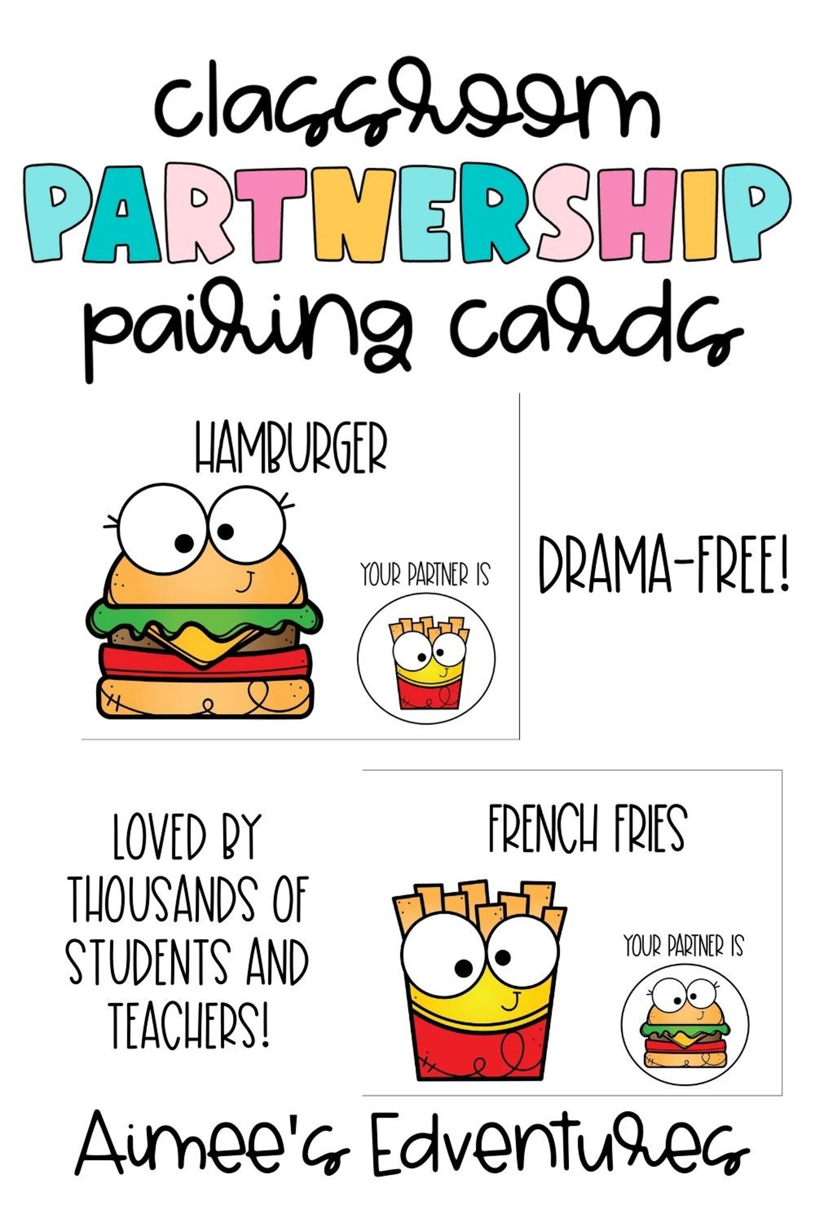 ORIGINAL Peanut Butter and Jelly Partner Pairing Cards - Etsy