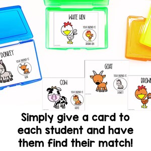 EDITABLE Farm Animals Partner Pairing Cards | Classroom Decor ...