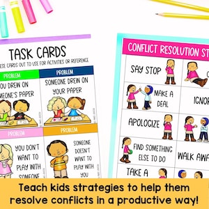 Conflict Resolution Situation Cards | Morning Meeting Activities ...