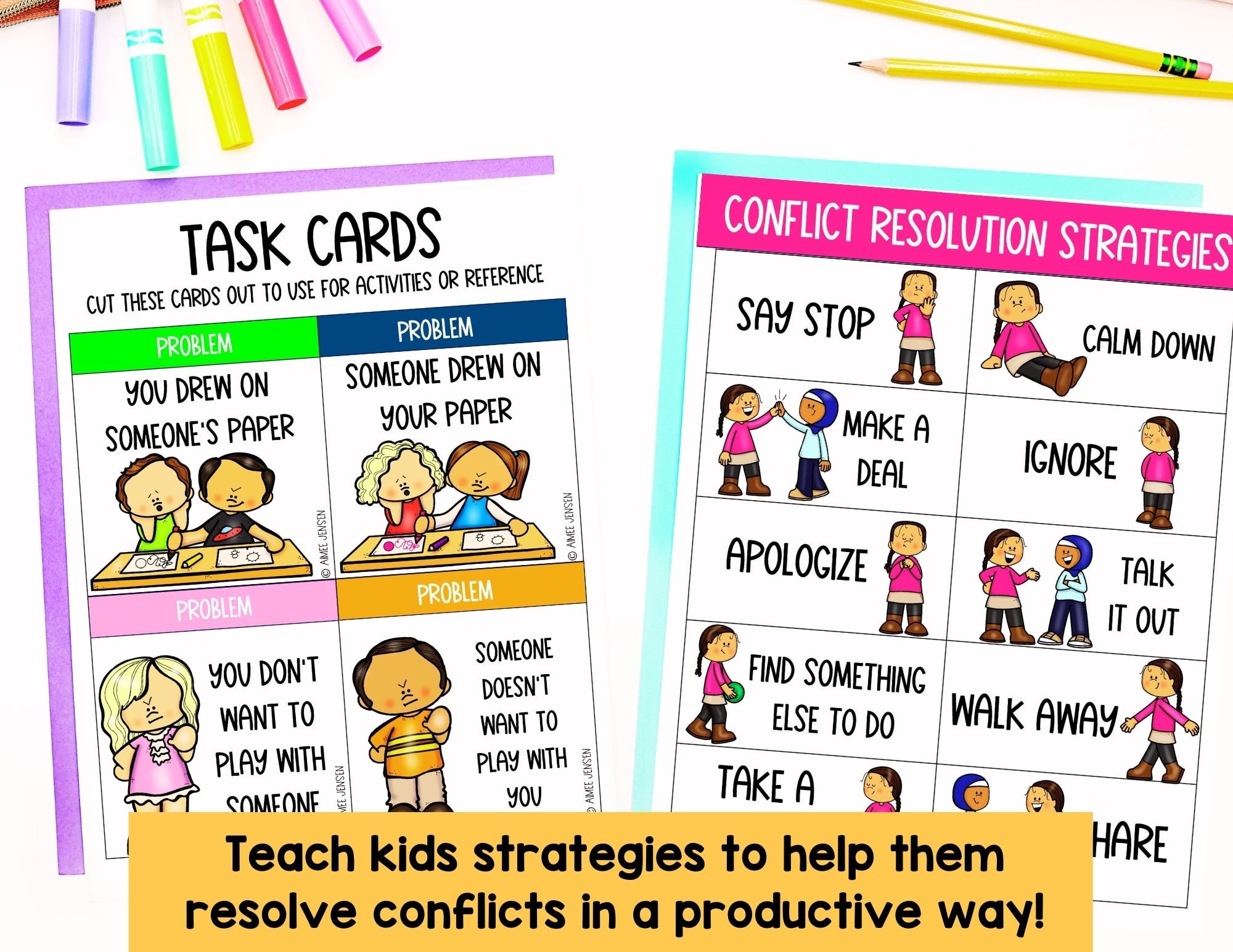 Conflict Resolution Situation Cards | Morning Meeting Activities ...
