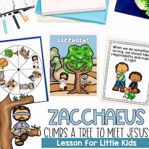 Zacchaeus and Jesus Bible Lesson for Little Kids, Homeschool, Sunday ...
