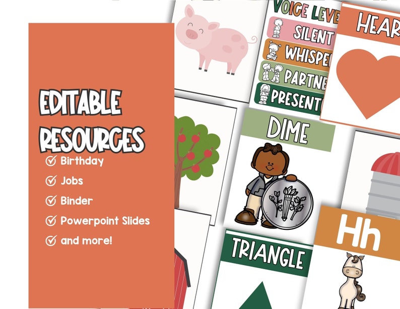 Farm Classroom Decor Bundle | Editable Classroom Transformation ...