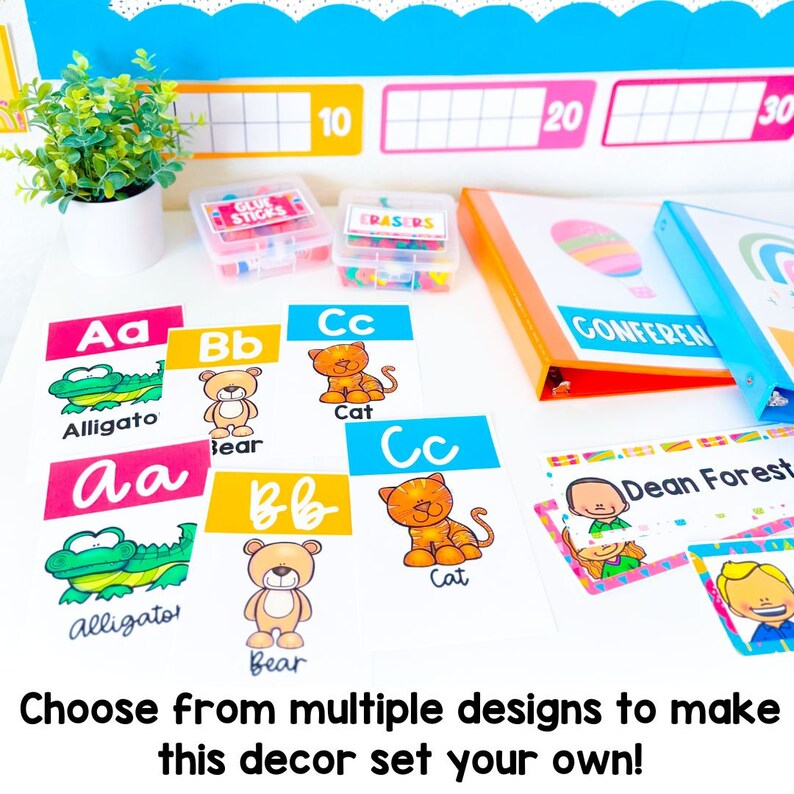 Classroom Decor Bundle | Joyful and Bright Posters and Organization - Etsy