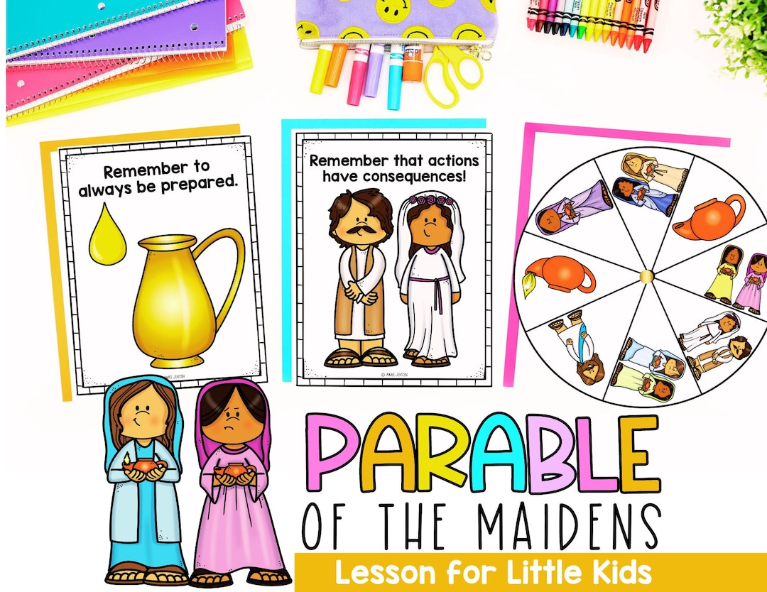 Parable of the Wise and Foolish Maidens Sunday School Lesson | Kids ...