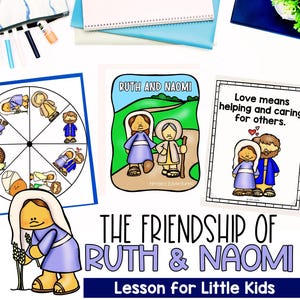 Ruth and Naomi FULL Bible Lesson for Little Kids, Homeschool Activities ...