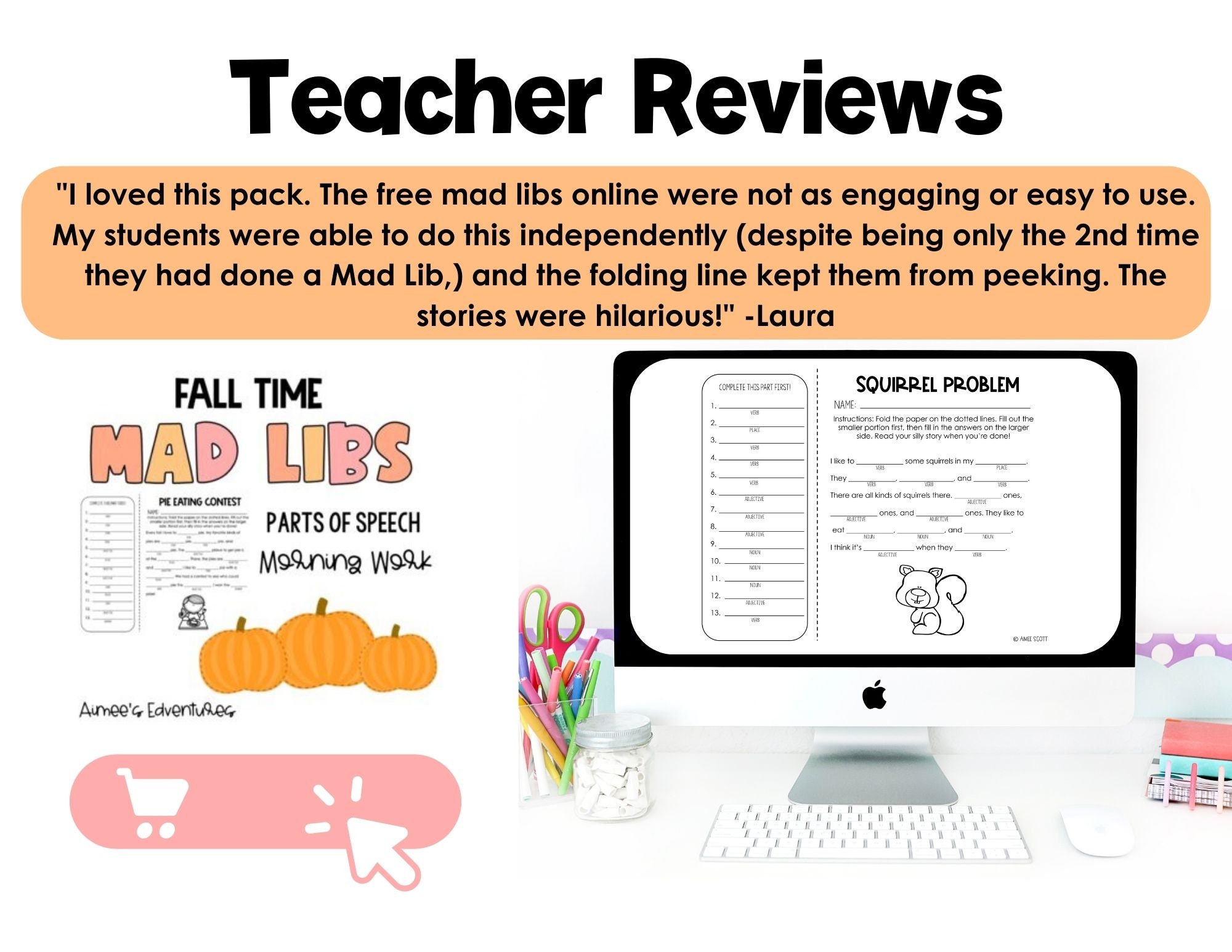 Fall Activities | Parts of Speech | Mad Libs Game - Etsy