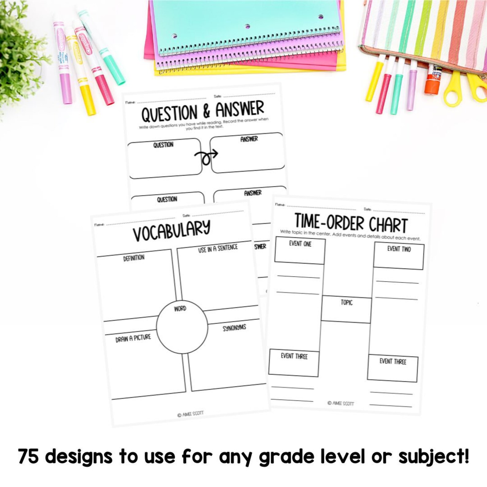 Graphic Organizer EDITABLE Templates | Classroom Management | Classroom ...