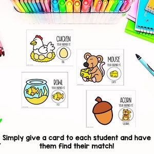 Animals That Go Together Partner Pairing Cards | Classroom Decor ...