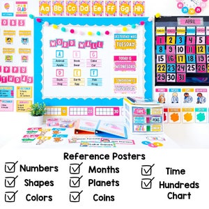 Classroom Decor Bundle | Joyful and Bright Posters and Organization - Etsy