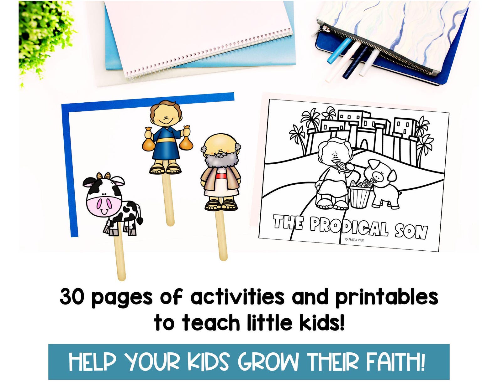 The Prodigal Son Bible Lesson for Little Kids, Homeschool, Sunday ...