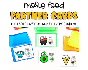 ORIGINAL Peanut Butter and Jelly Partner Pairing Cards Classroom Decor ...