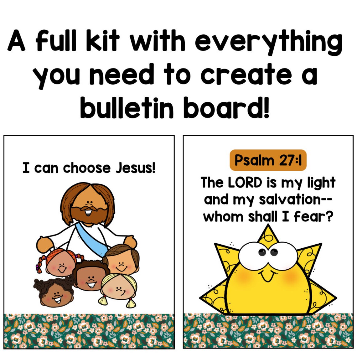 Easter Bulletin Board Kit for Church | Christian Bulletin Board ...