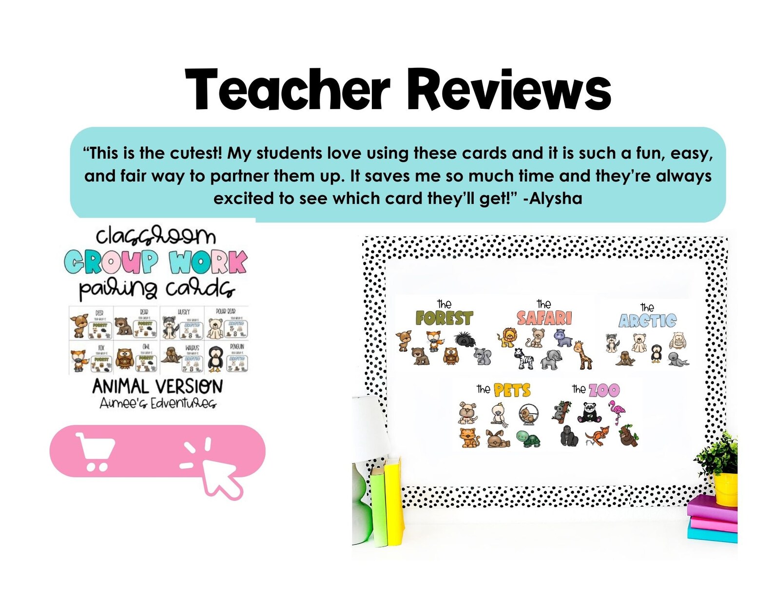 Small Group of 6 Animals Partner Pairing Cards | Classroom Decor ...