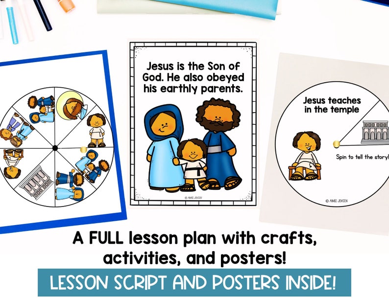 Jesus in the Temple FULL Bible Lesson for Little Kids, Homeschool ...