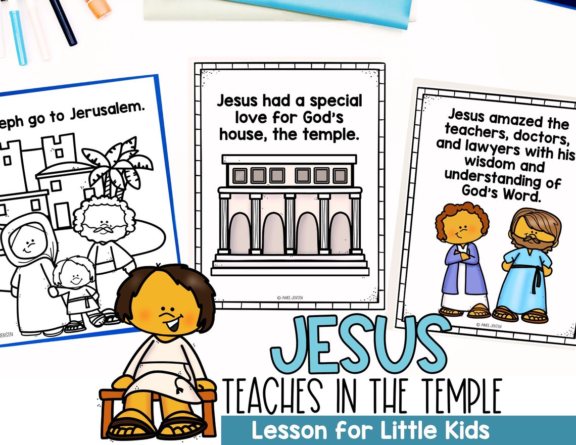 Jesus in the Temple FULL Bible Lesson for Little Kids, Homeschool ...