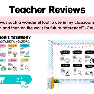 Bloom's Taxonomy Verb Posters | Classroom Decor - Etsy