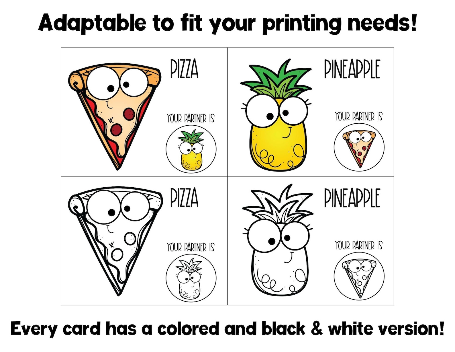 ORIGINAL Peanut Butter and Jelly Partner Pairing Cards Classroom Decor ...