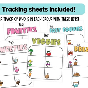 Small Group of 5 | Group Food Partner Pairing Cards | Classroom ...