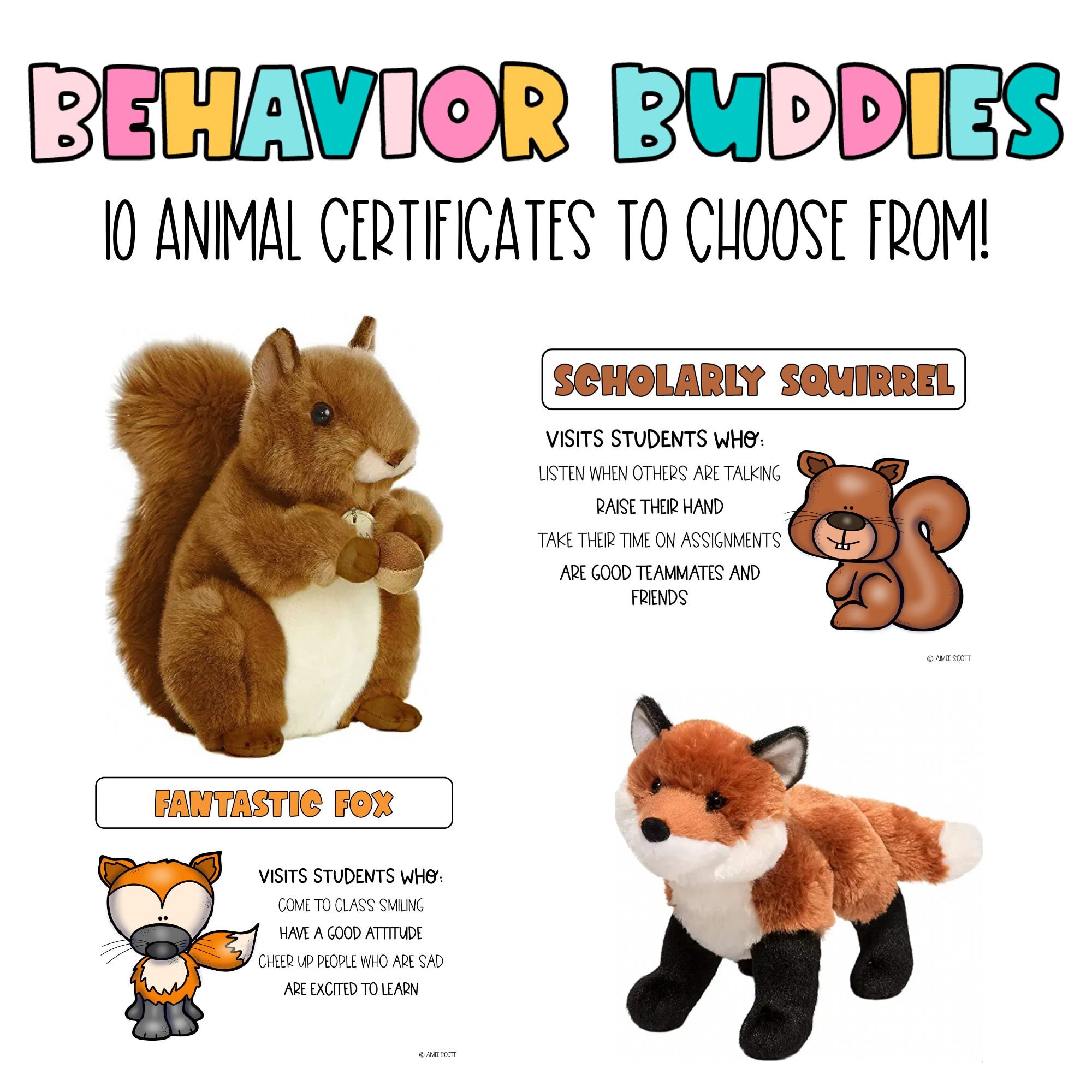 PBIS Pals Forest Animal Pack Classroom Decor Behavior - Etsy