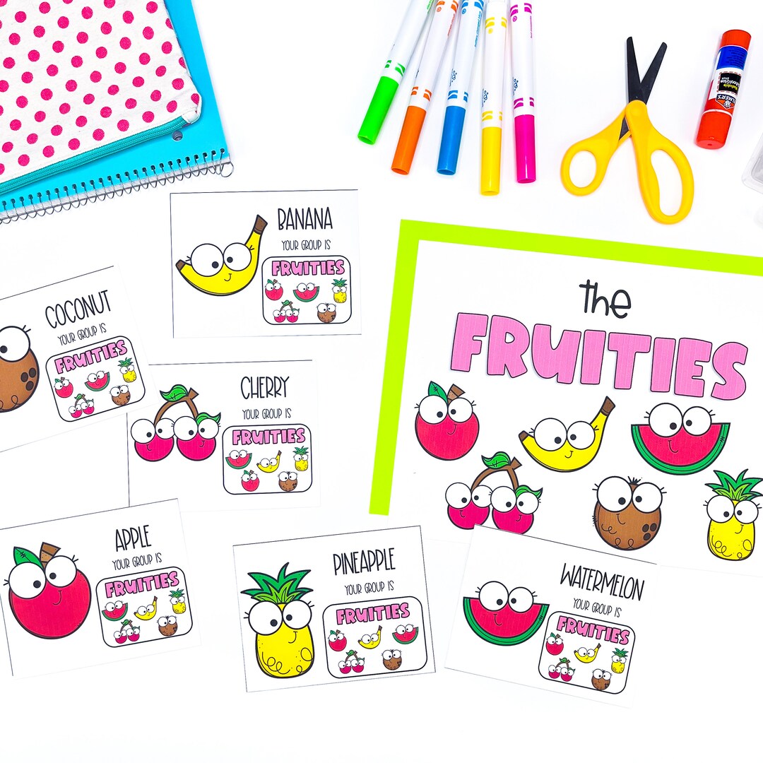 Small Group of 6 | Fruit and Veggie Partner Pairing Cards | Classroom ...
