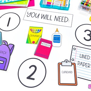 Visual Supply Cards for Classroom Directions | Back to School ...