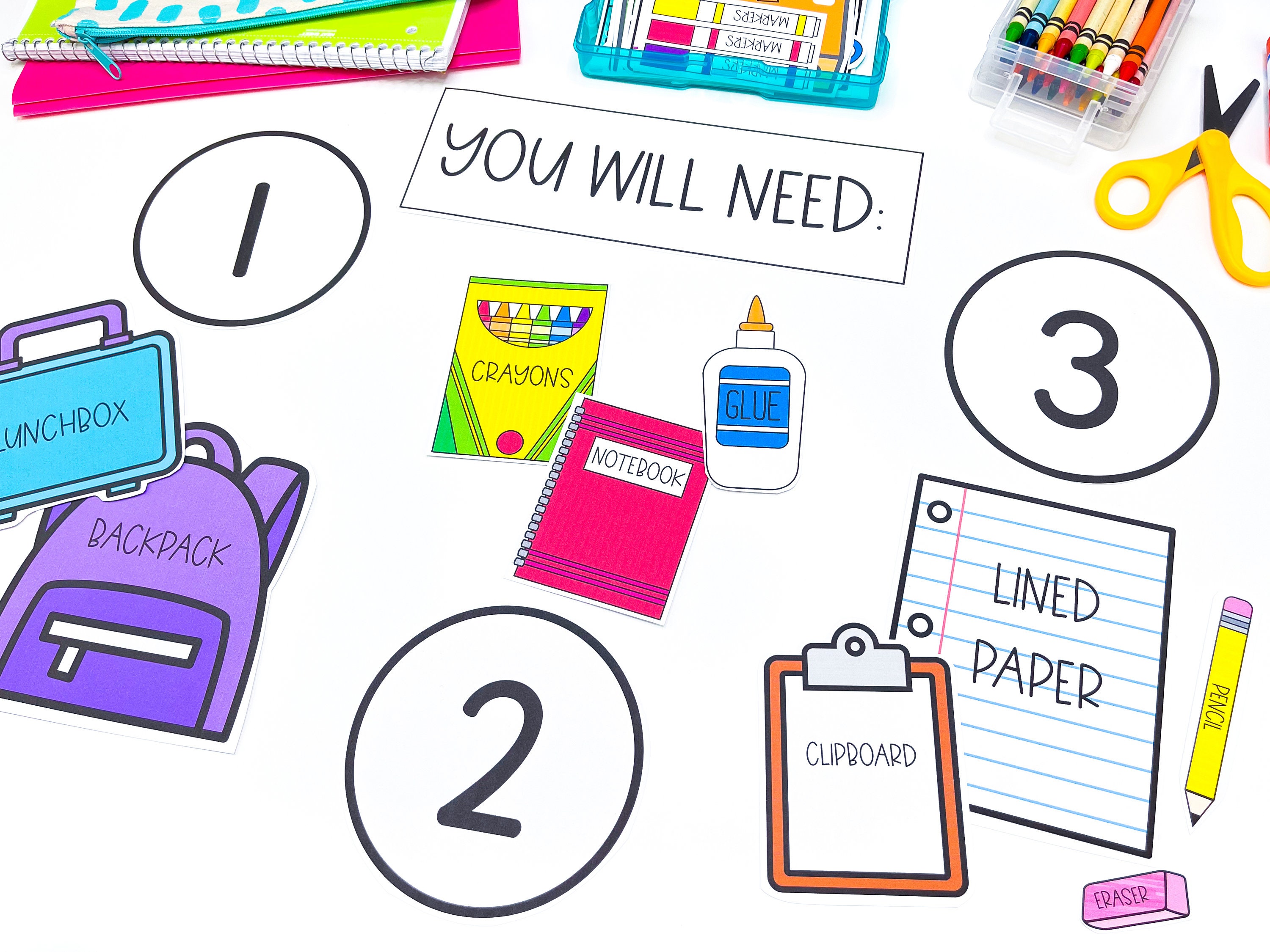 Visual Supply Cards for Classroom Directions | Back to School ...