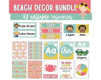 Robot Classroom Decor Bundle Editable Classroom Transformation ...